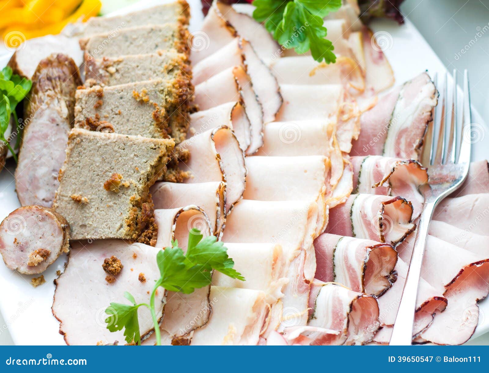 Polish Meat Products. Composition on the Plate. Stock Image - Image of ...