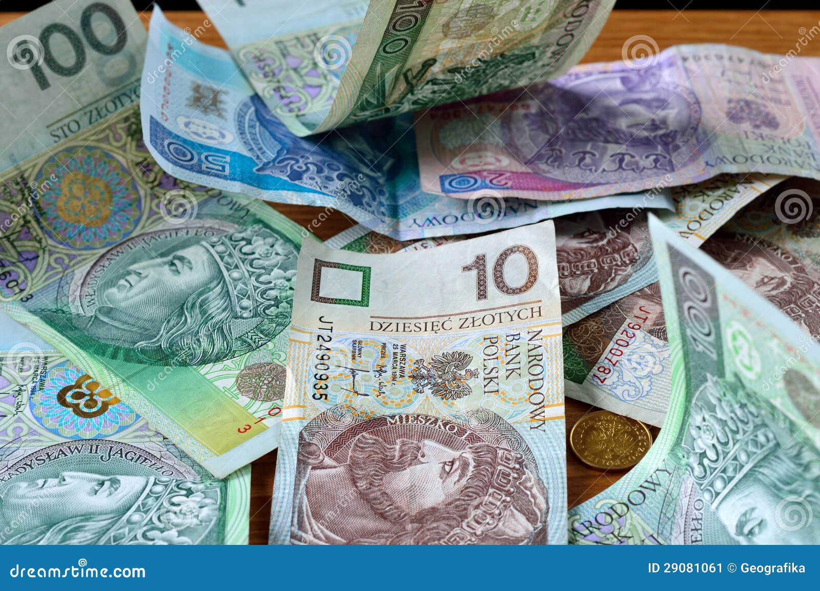 Polish Money on the Table - PLN, Zloty. Stock Image - Image of ...