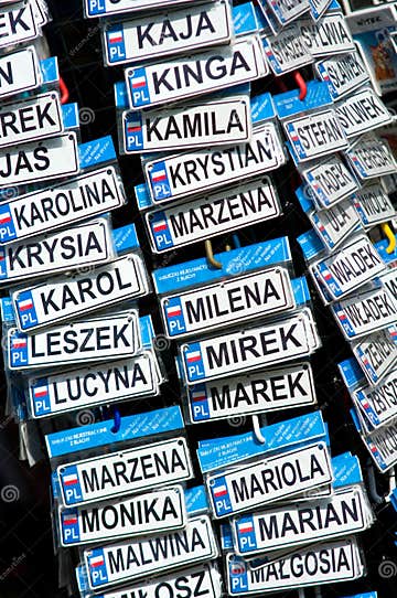 Polish names stock image. Image of stand, names, offer - 16012123