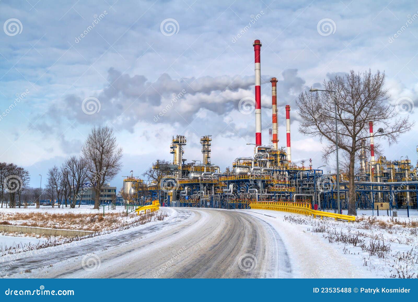 Polish Oil Rafinery in Gdansk Stock Photo - Image of cooling, gdansk ...