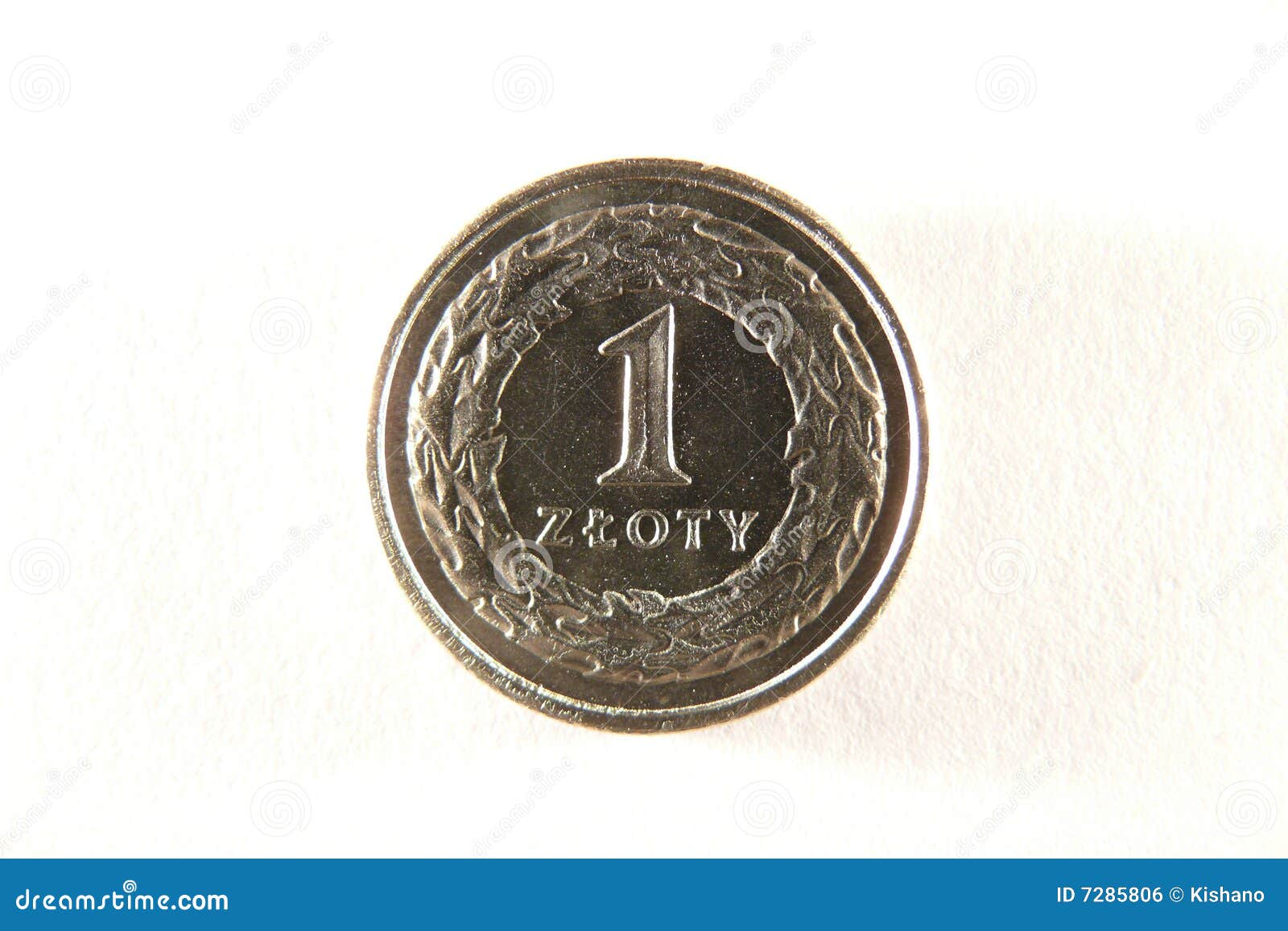 Polish one coin stock photo. Image of banking, single - 7285806