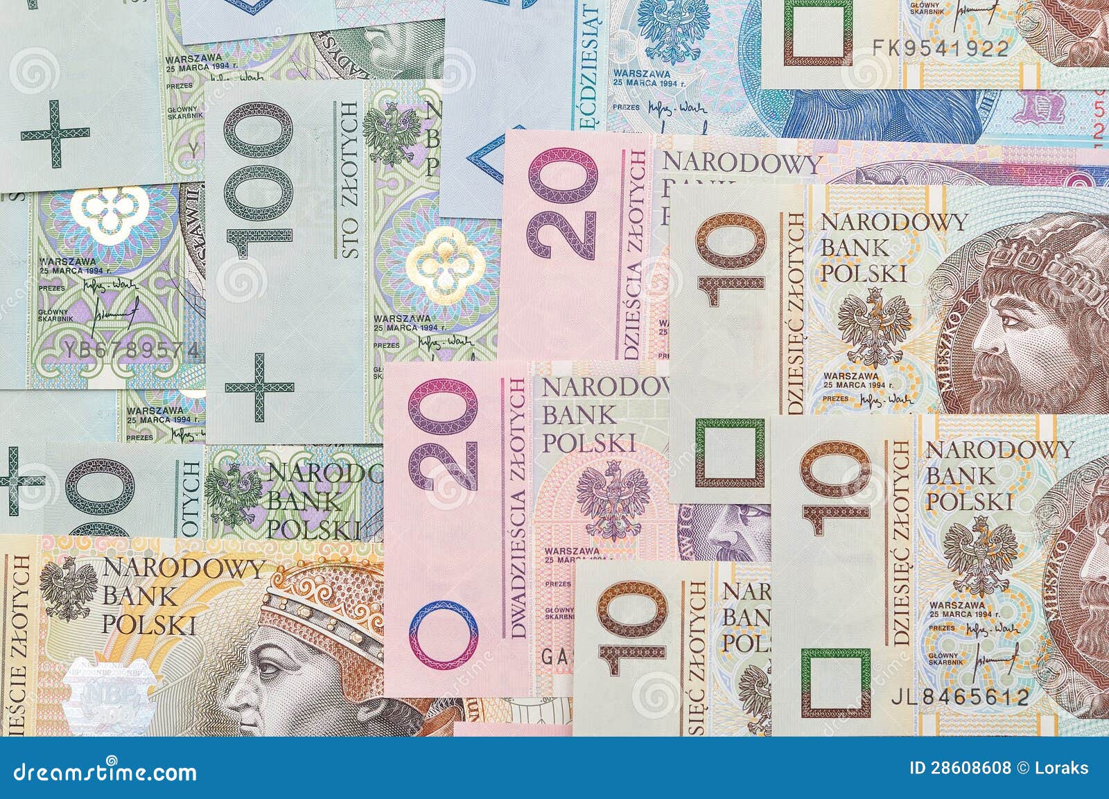 Polish Paper Money Background. Stock Photo - Image of europe, crisis ...