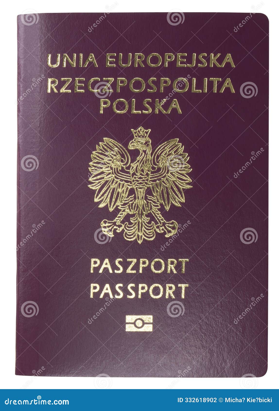 Polish Passport And ID Card On A White Table. Personal Documents From A ...
