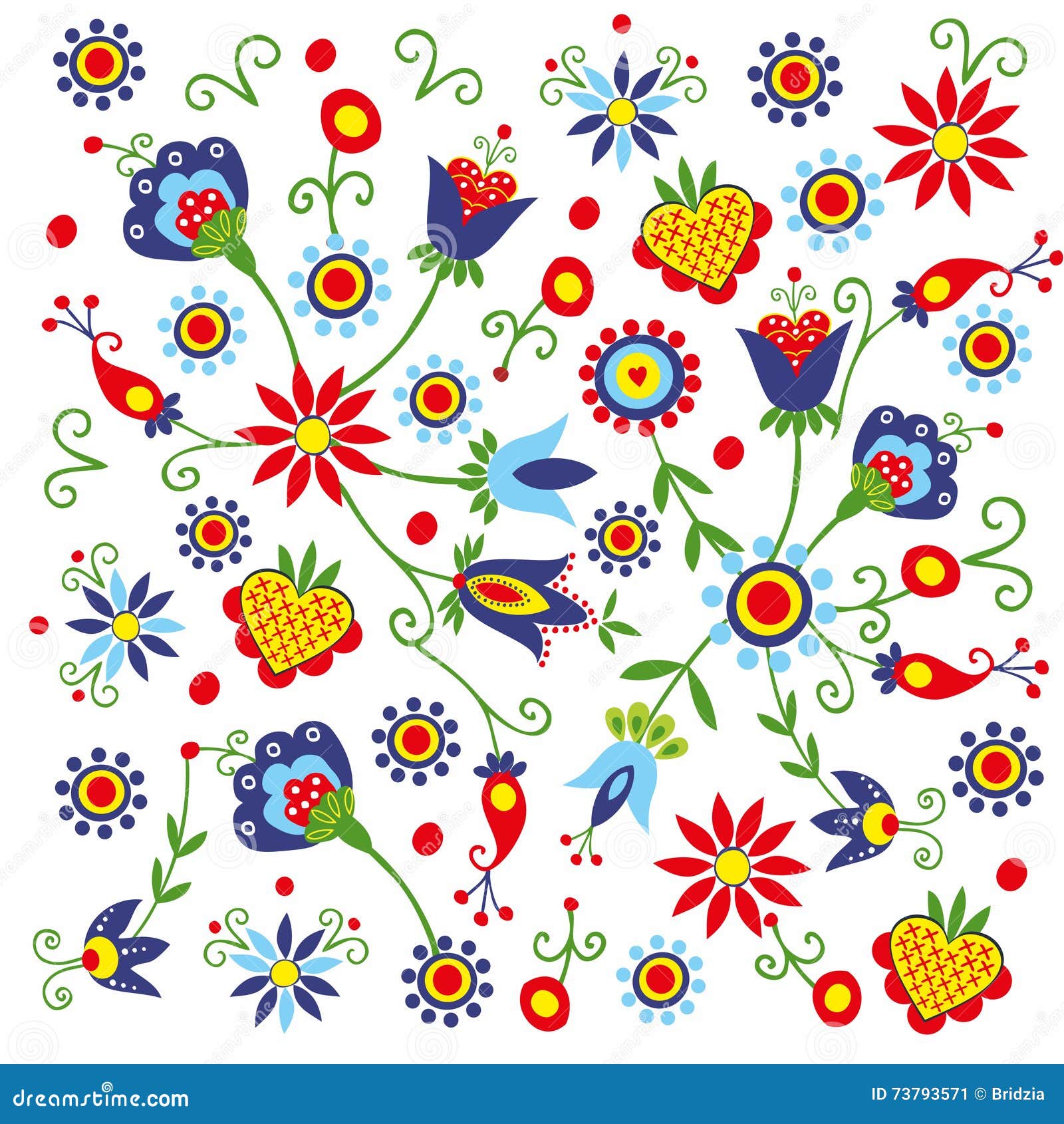 Polish pattern stock vector. Illustration of ornate, flower - 73793571