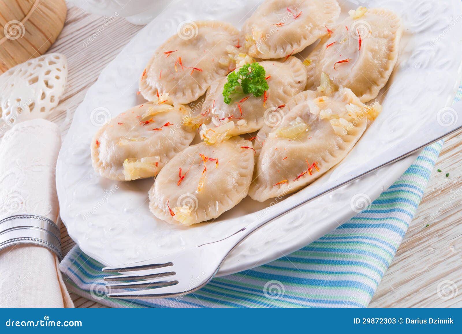 Pierogi with meat stock image. Image of appetizer, decorated - 29872303
