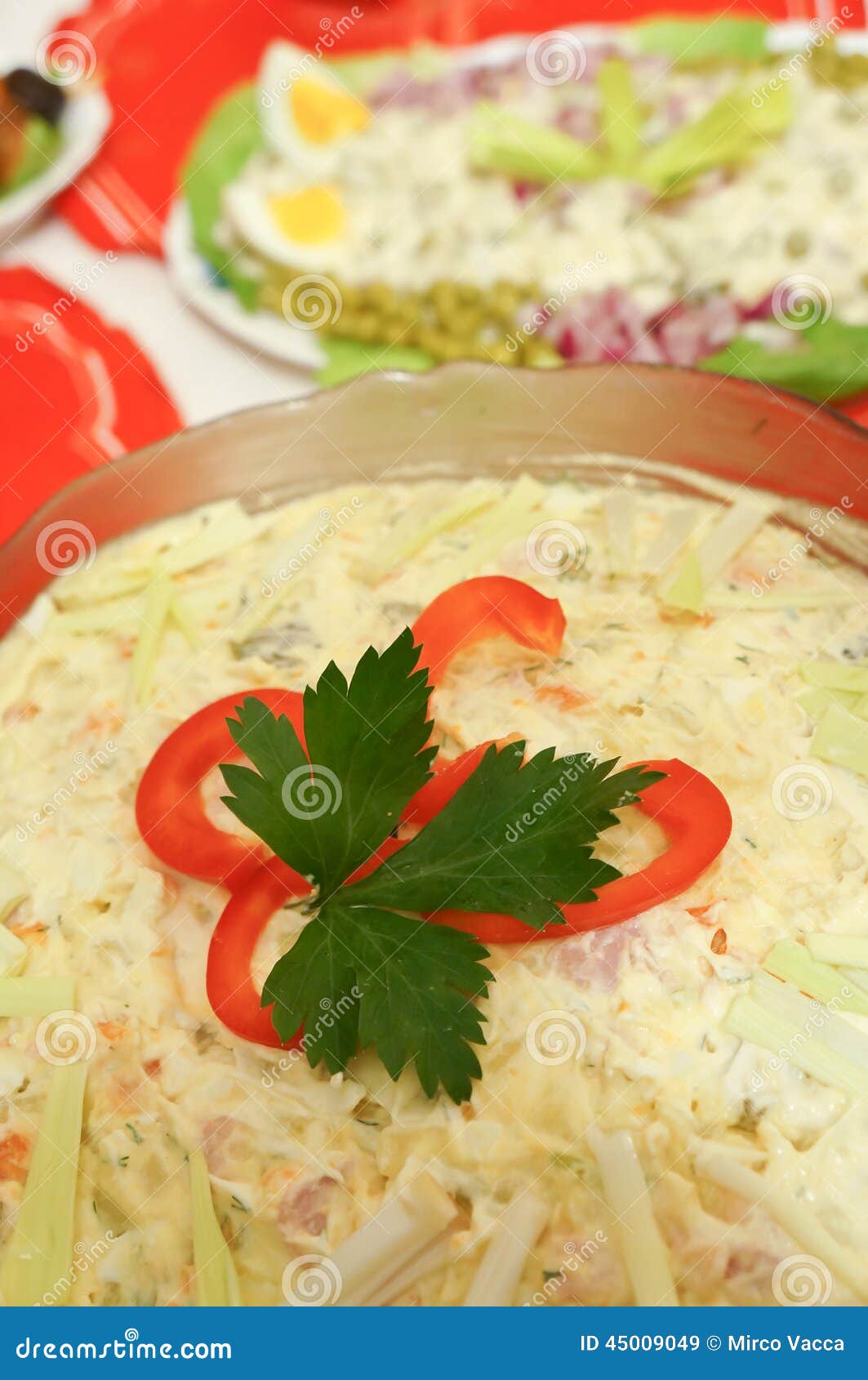 Polish salad stock image. Image of food, table, meal - 45009049