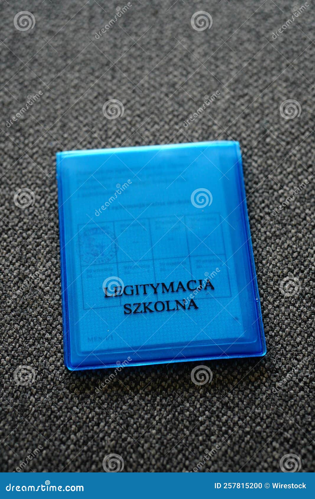 Polish School Legitimation Document of a Kid in a Blue Folder Editorial ...