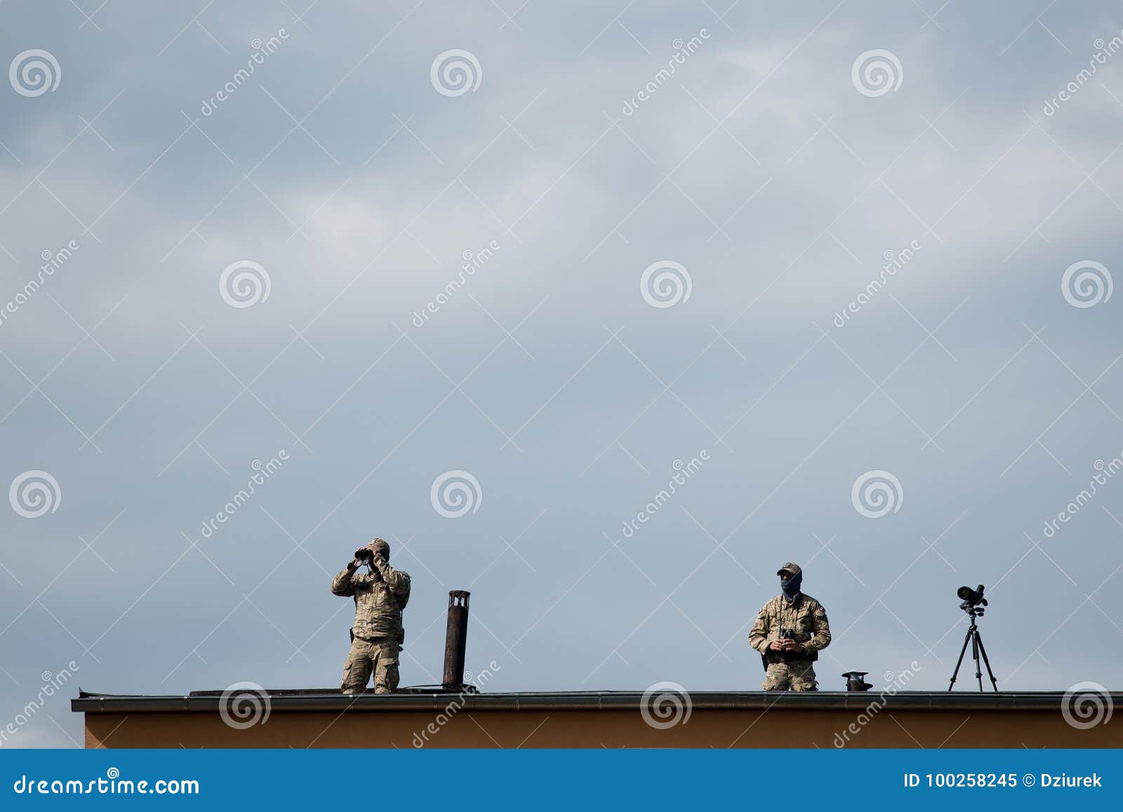 Sniper On The Roof. Editorial Image | CartoonDealer.com #79816400