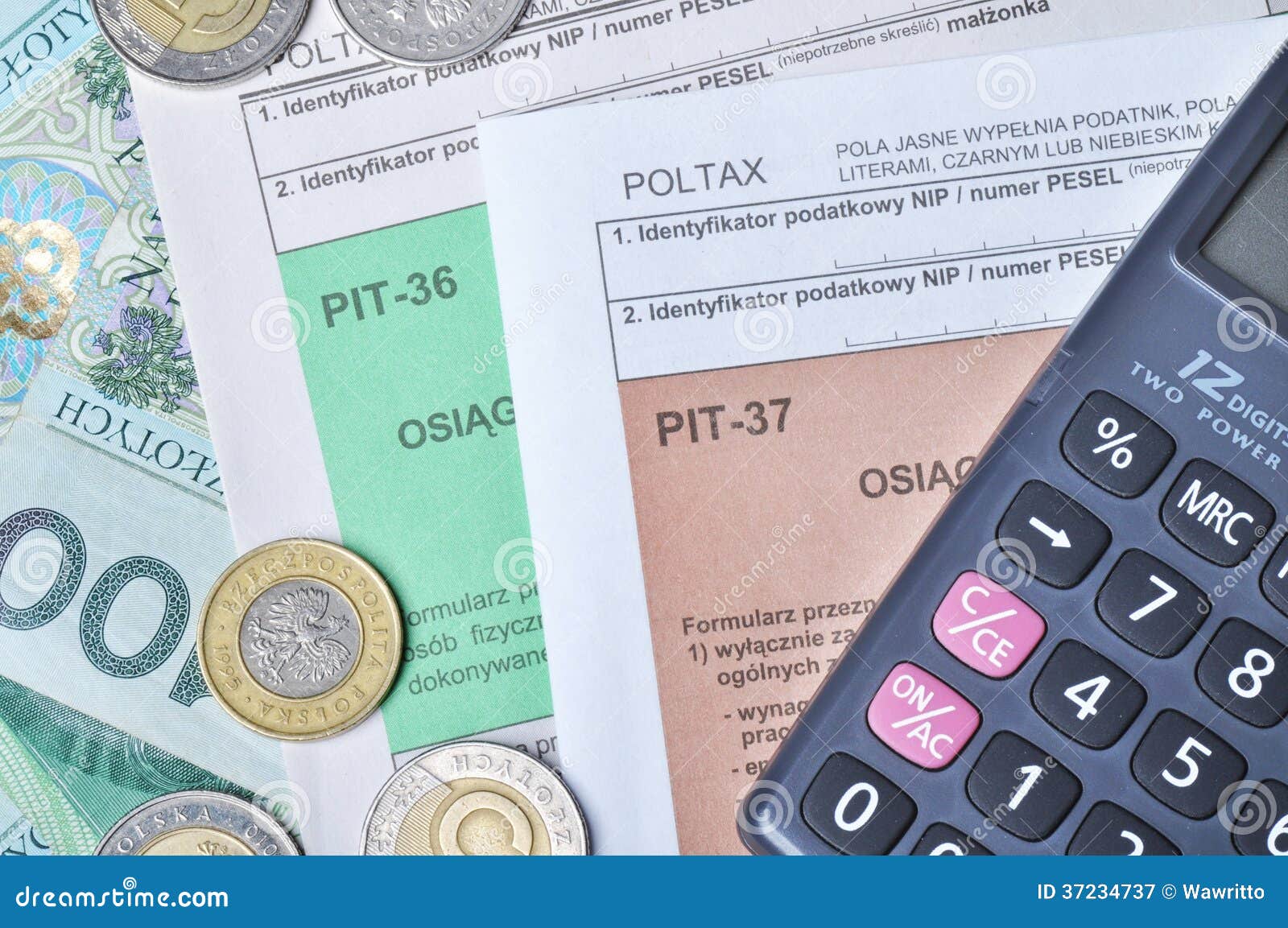 Polish tax forms stock image. Image of individual, finance - 37234737