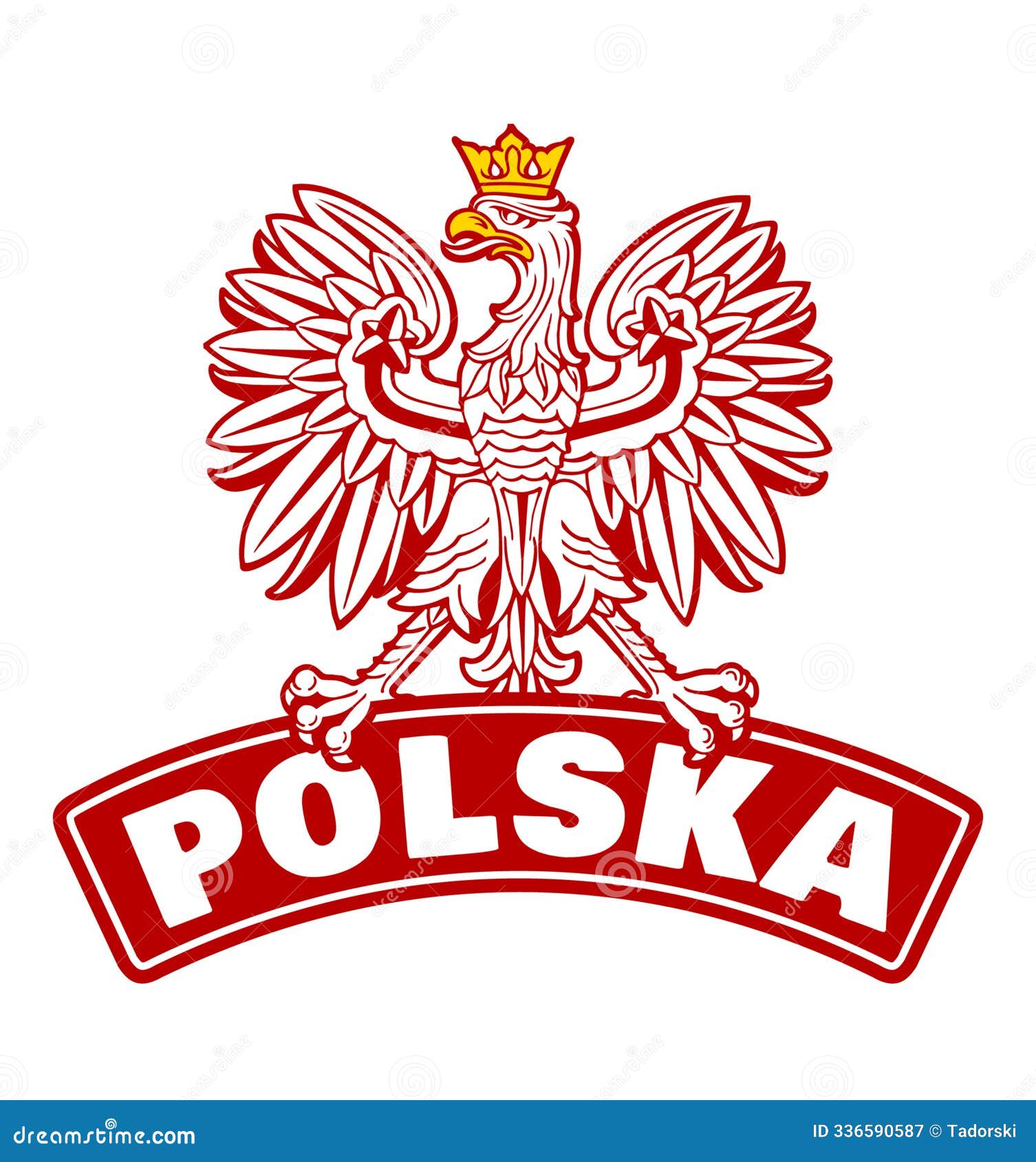 Polish White Eagle Vector Emblem. Editorial Photography - Illustration ...