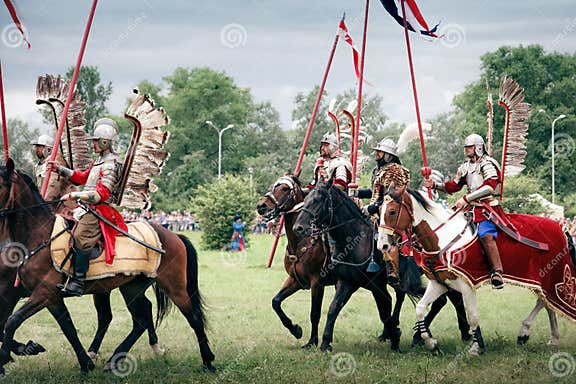 Polish Winged Hussars editorial photography. Image of lance - 15078062
