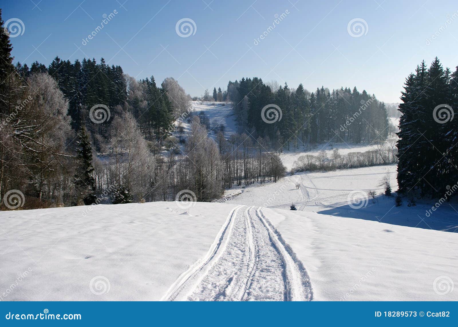 Polish winter view stock image. Image of recreation, beautiful - 18289573