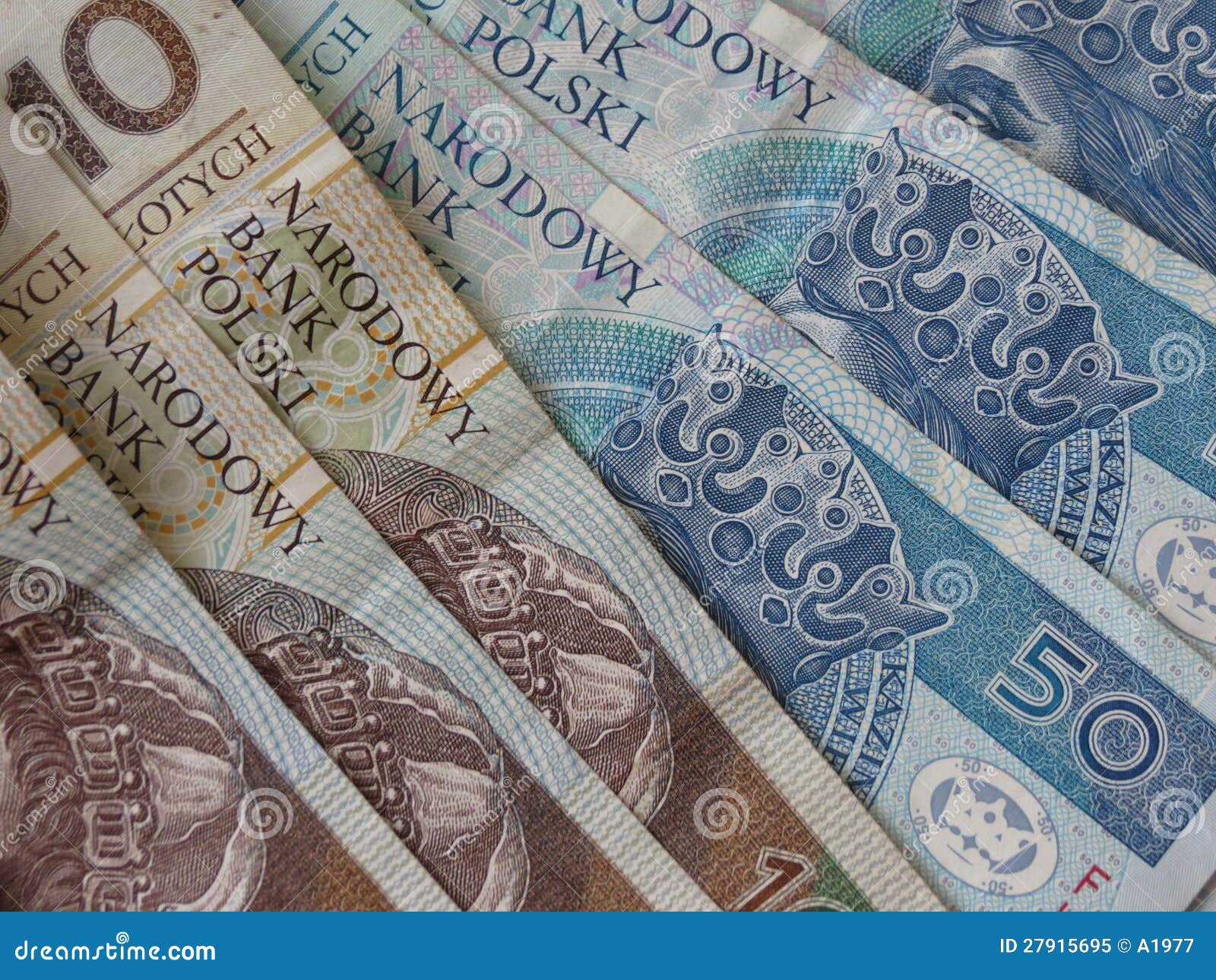 Polish zloty banknotes stock image. Image of warsaw, business - 27915695