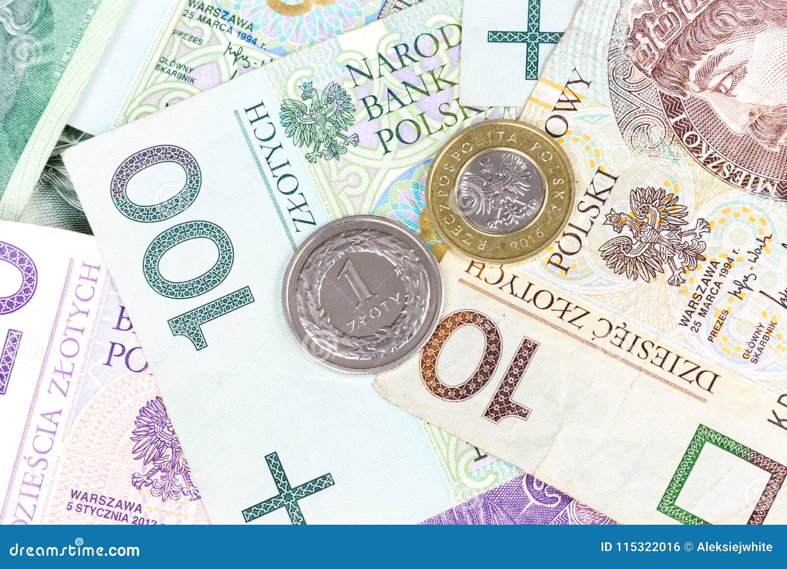 Polish Zloty Banknotes and Coins Closeup Stock Photo - Image of closeup ...