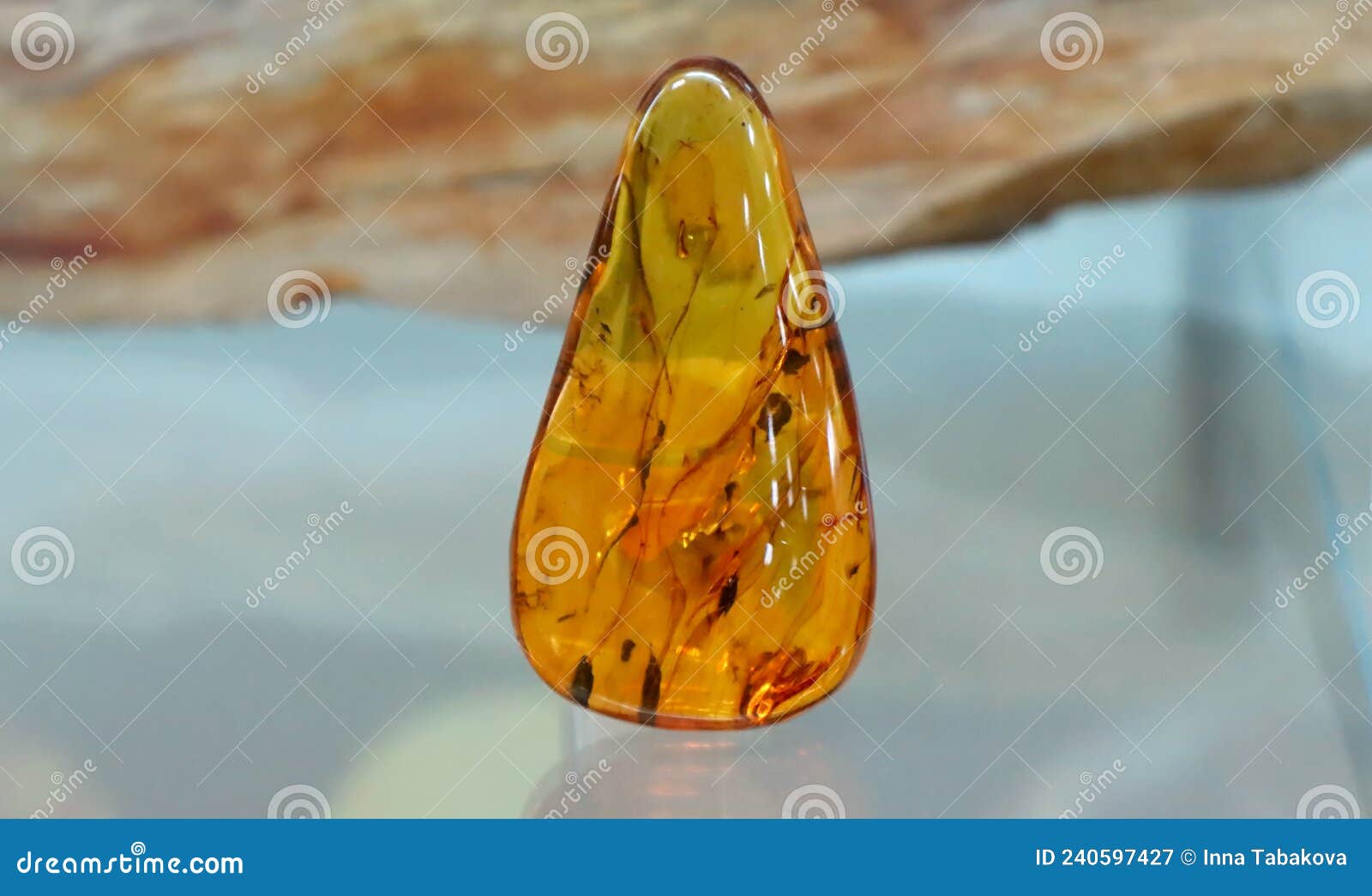 Polished amber gemstone stock image. Image of nature - 240597427