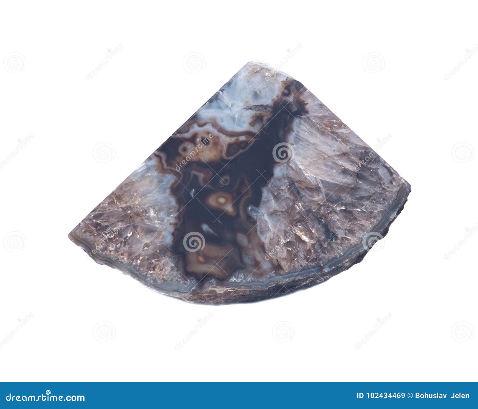 Polished Black Agate Geode Bookend Stock Image - Image of decorative ...