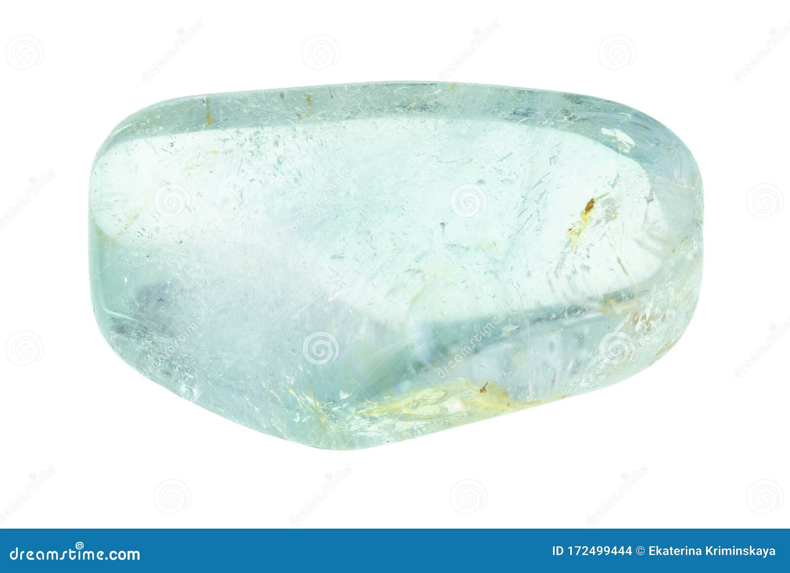 Polished Blue Topaz Gem Tone Cutout on White Stock Photo - Image of ...