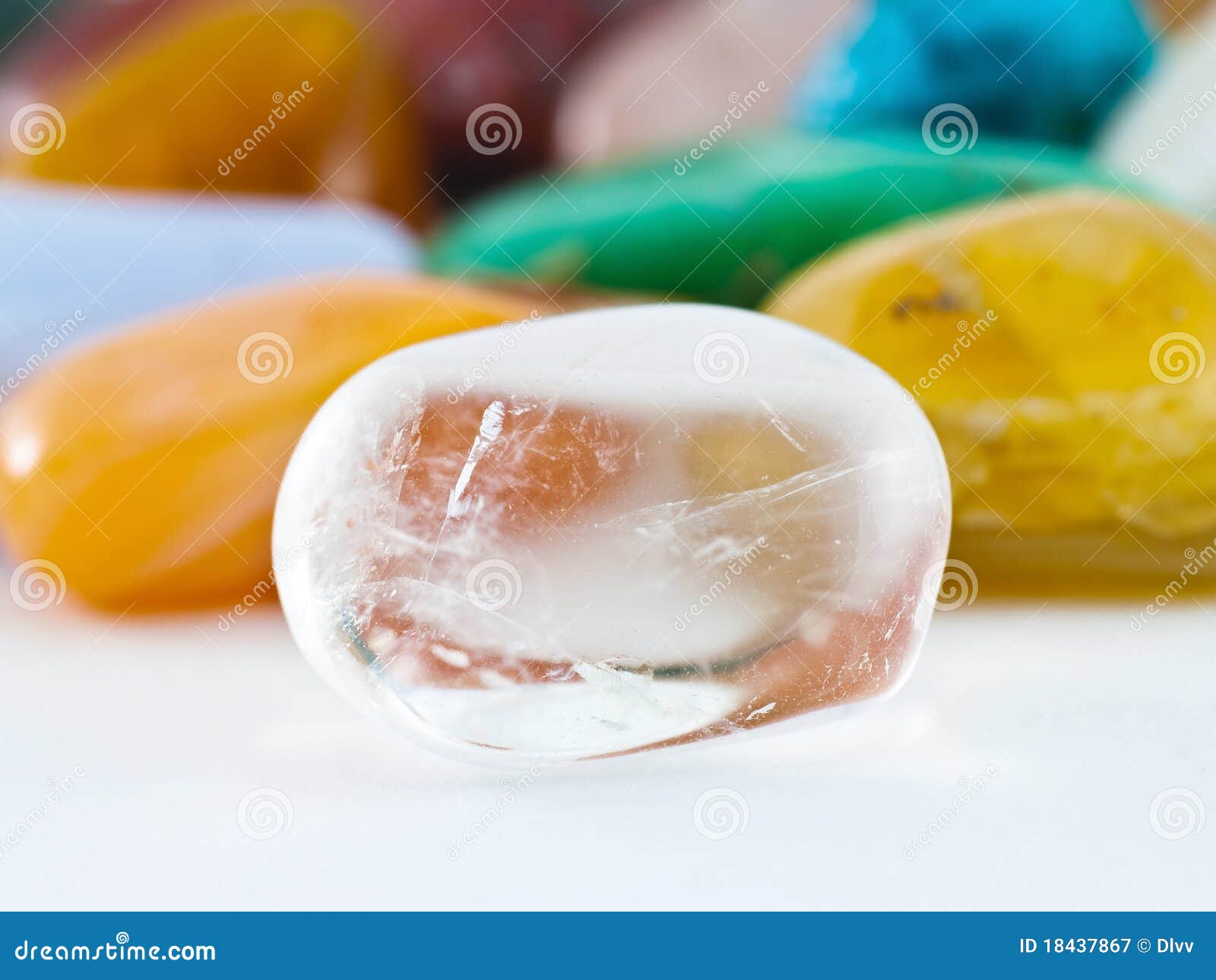Polished Clear Transparent Quartz Gemstone Stock Image - Image of ...