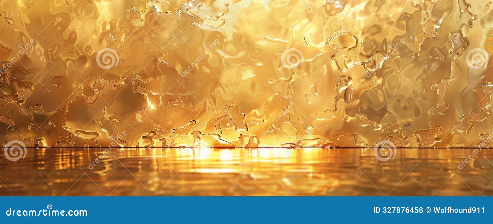 A Polished Gold Background with a High-gloss Finish, Reflecting Light ...