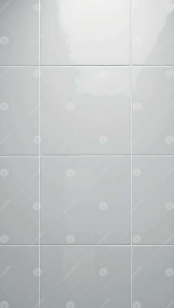 Polished Gray Tile Floor with Grid Pattern and Glossy Reflection Stock ...