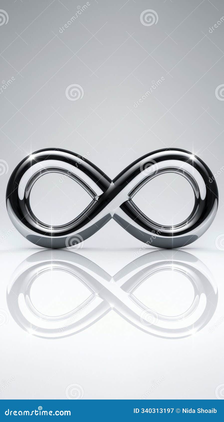 Polished Infinity Symbol with Reflection, Elegant Curves on Pristine ...