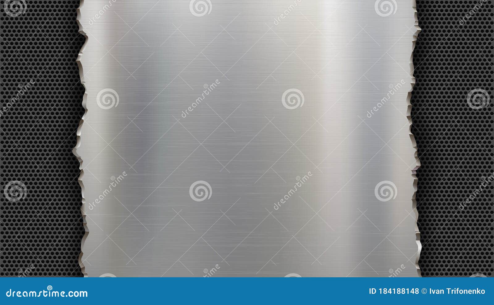 Polished Metal Plate on a Steel Background with a Geometric Pattern ...