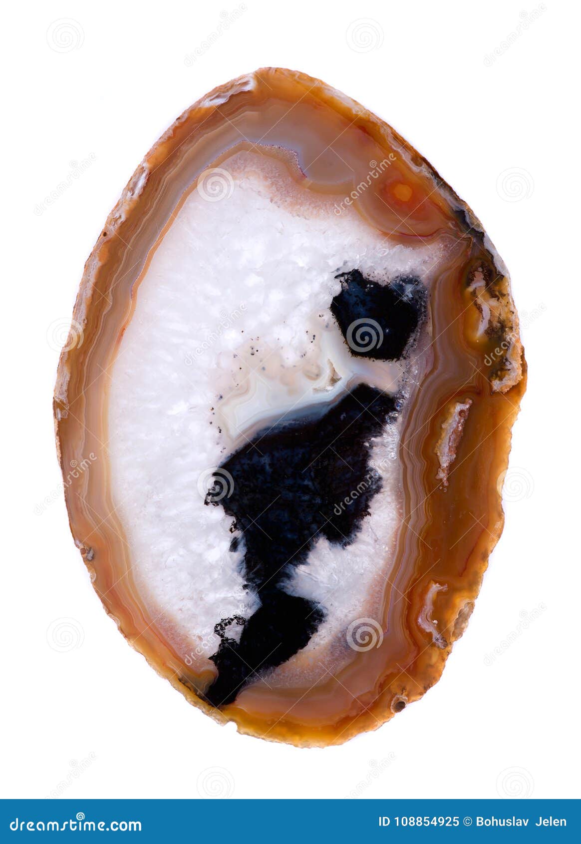 Polished Multicolor Agate Slice Stock Image - Image of decoration ...