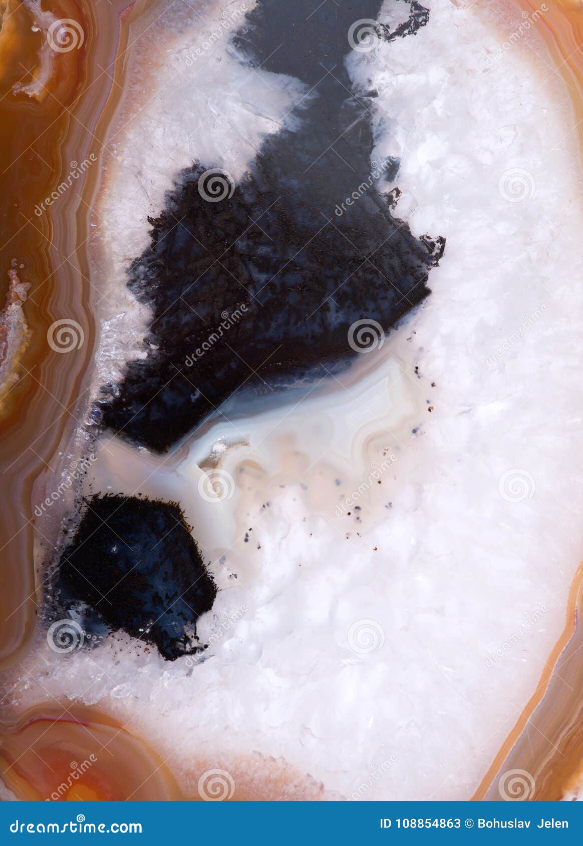 Polished Multicolor Agate Slice Stock Image - Image of luster, grain ...