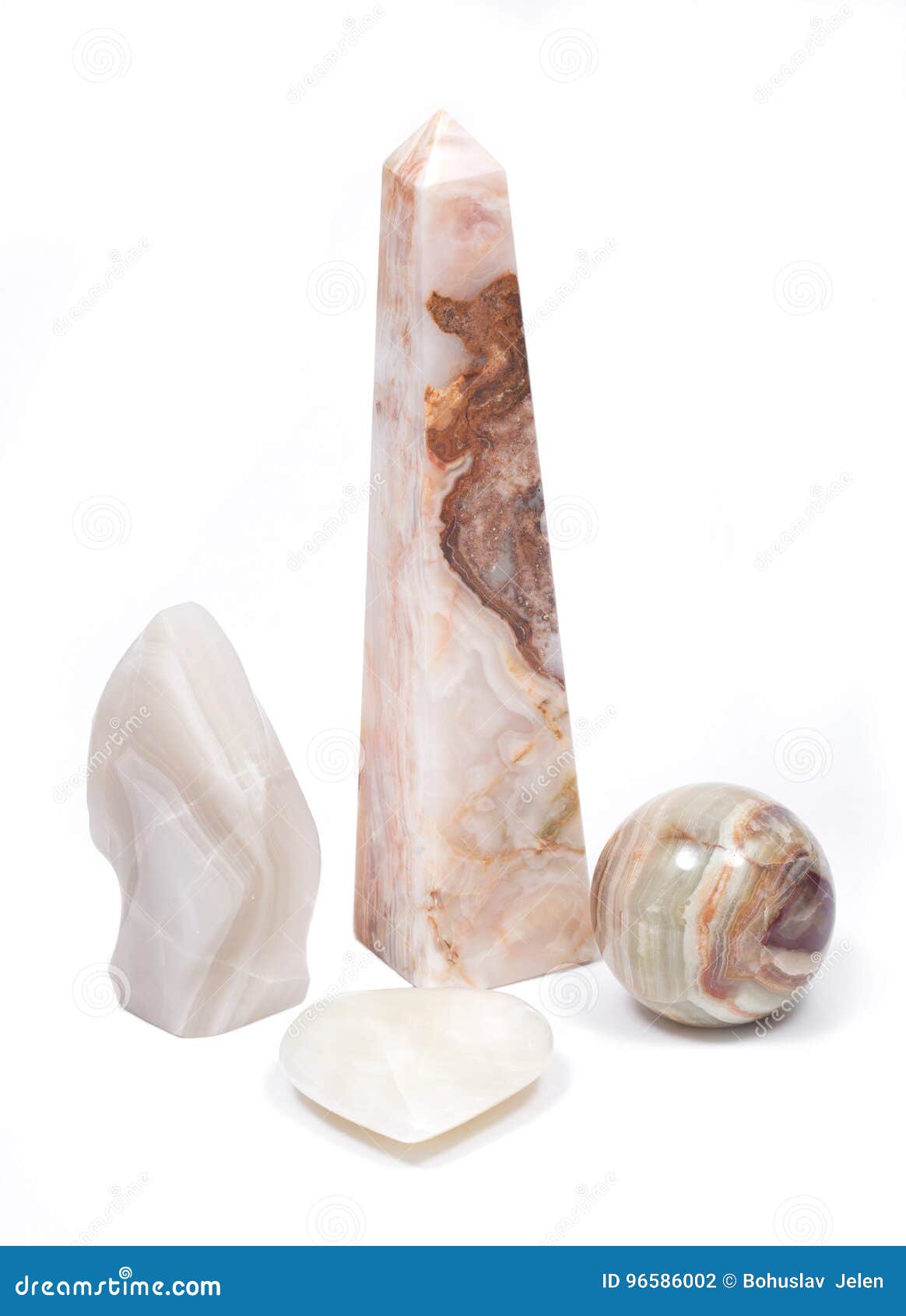 Polished Multicolor Onyx Carvings Stock Photo - Image of crystal ...