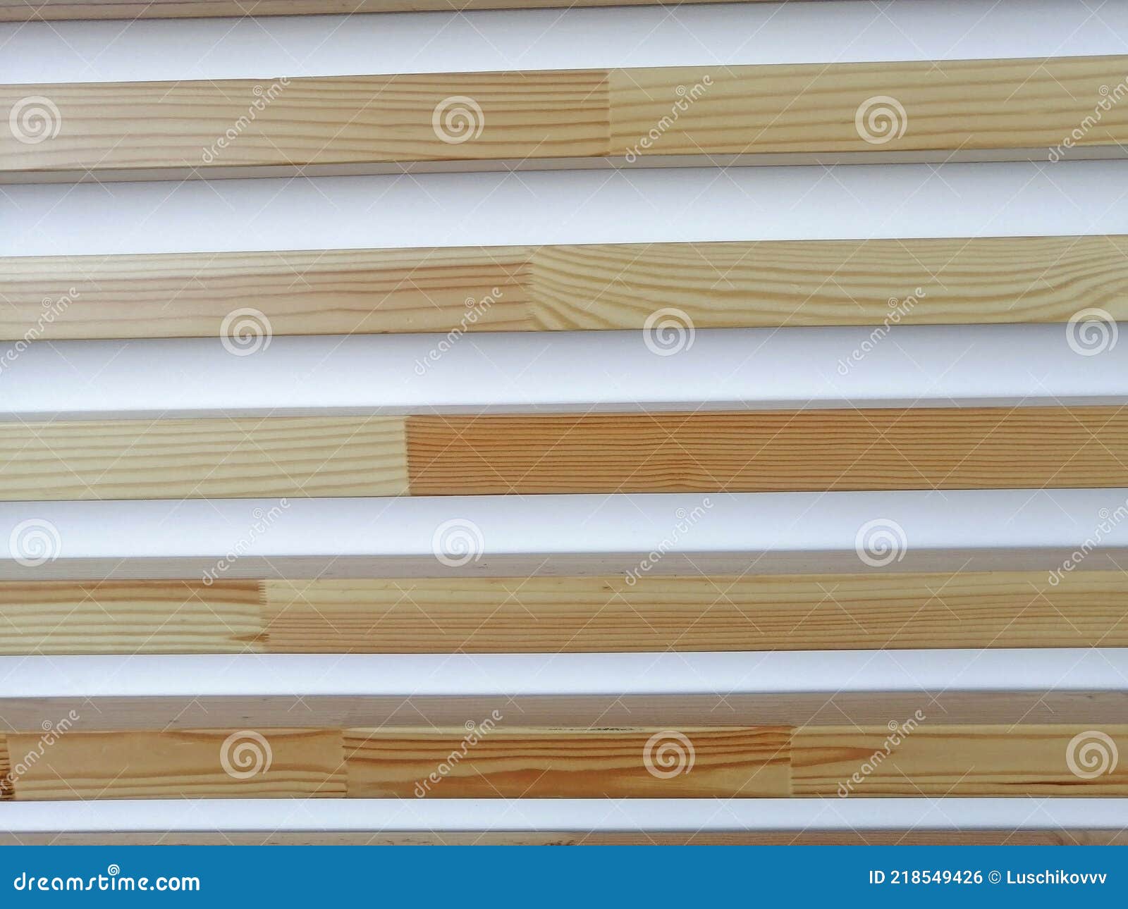 Polished Narrow Boards Nailed To the Wall Stock Photo - Image of design ...