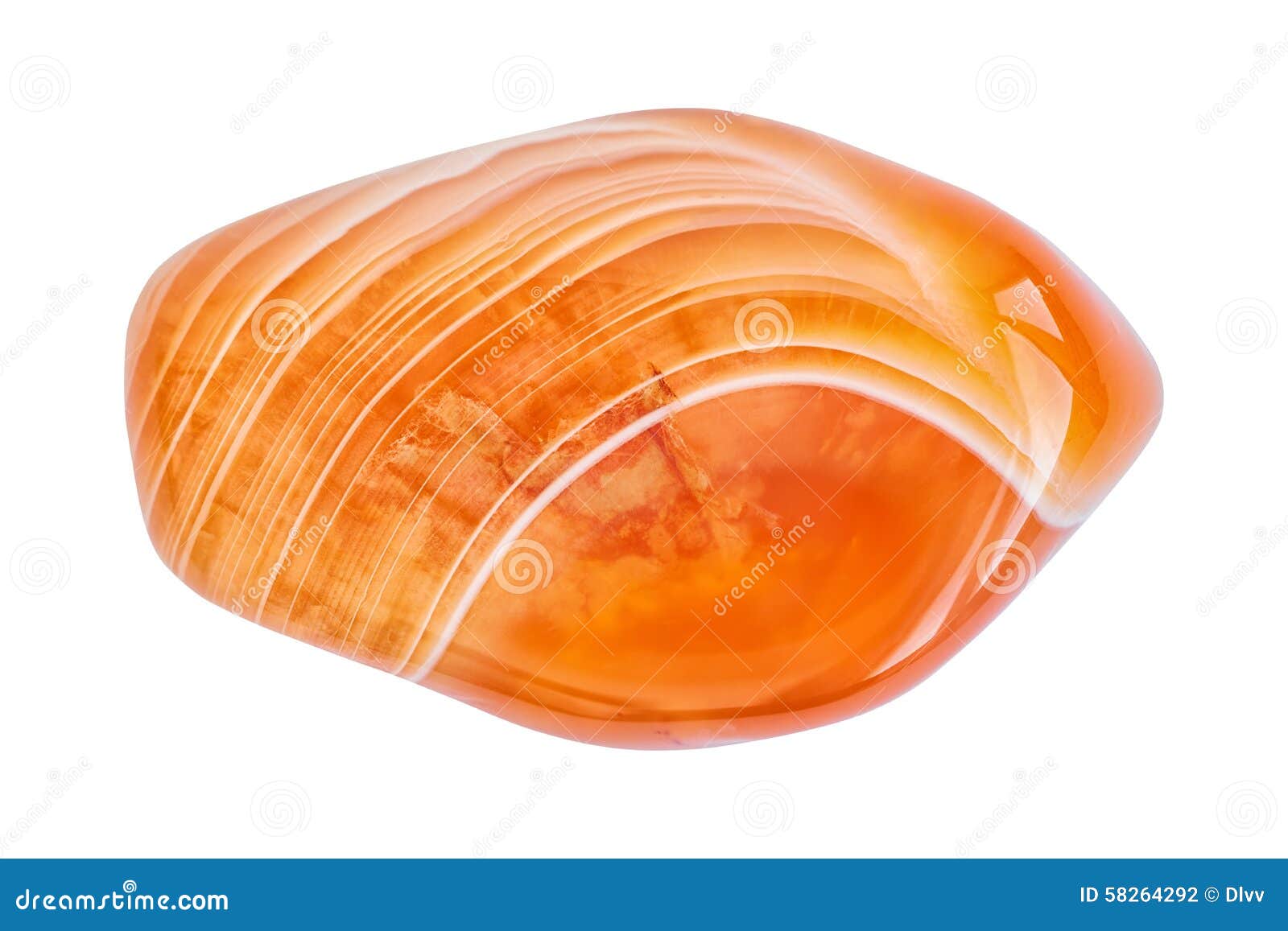 Polished Orange Striped Agate Gemstone Stock Photo - Image of solid ...
