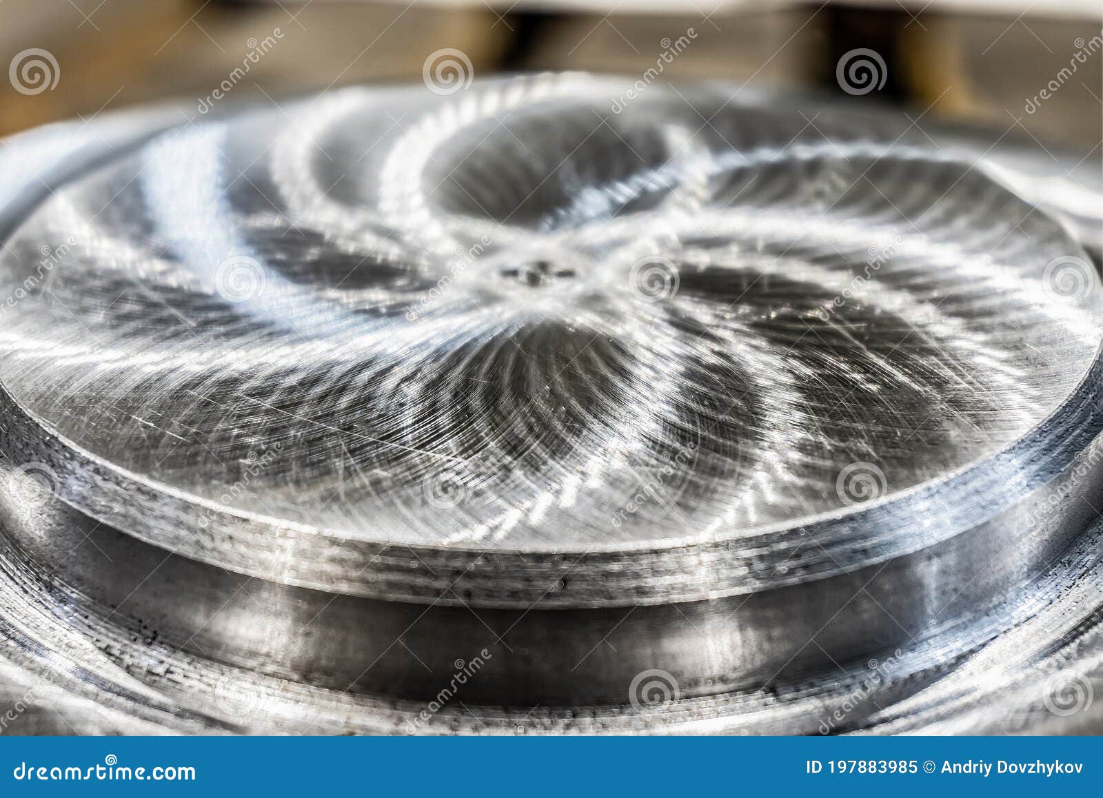 The Polished Part of the Machined Surface of a Round Metal Part Stock ...