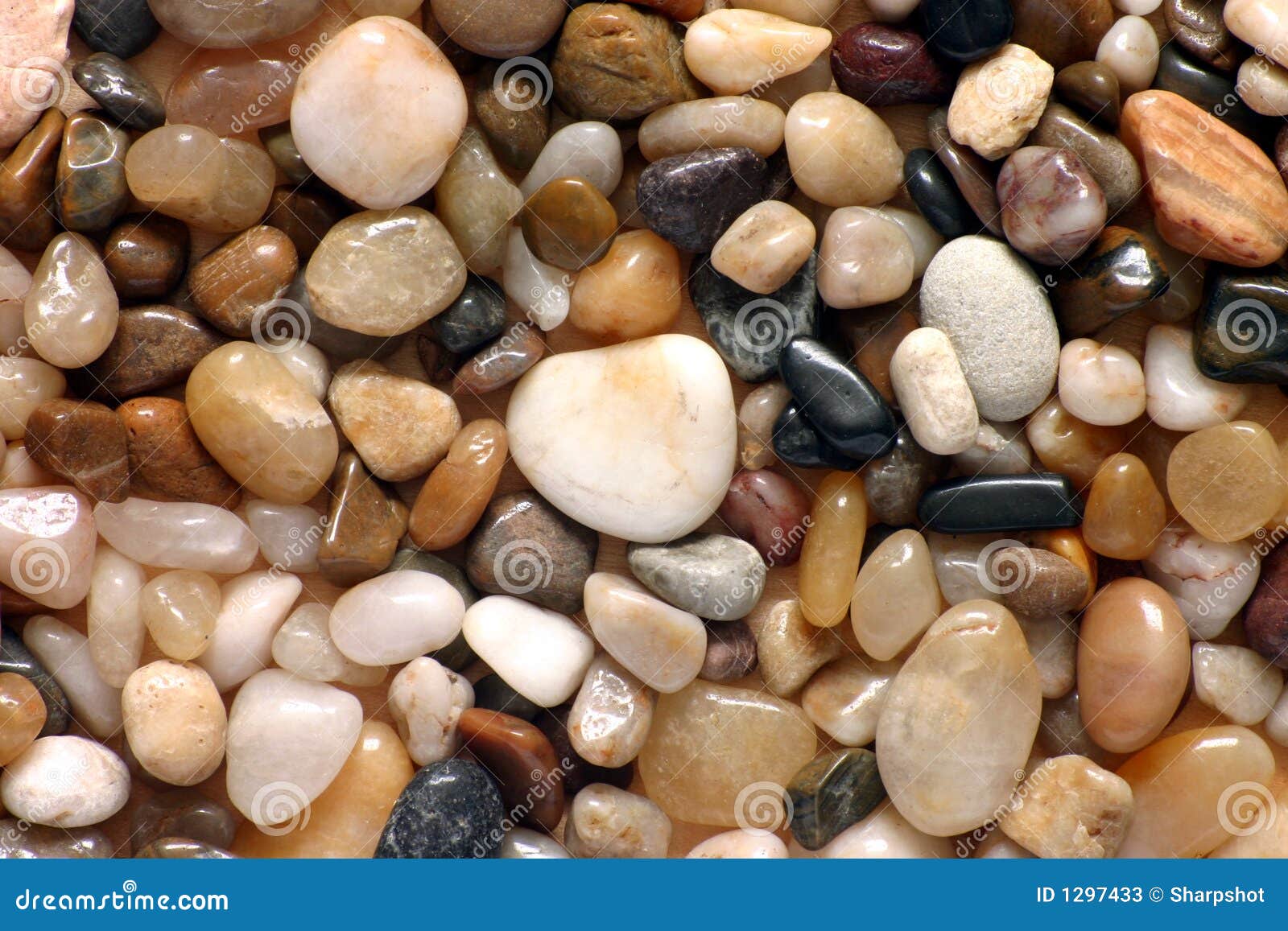 Polished pebbles close up stock image. Image of macro - 1297433