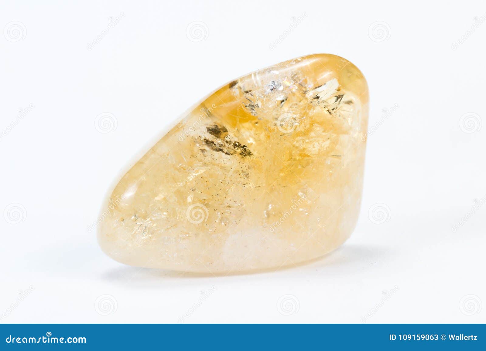 Citrine on a White Background Stock Image - Image of citrine ...