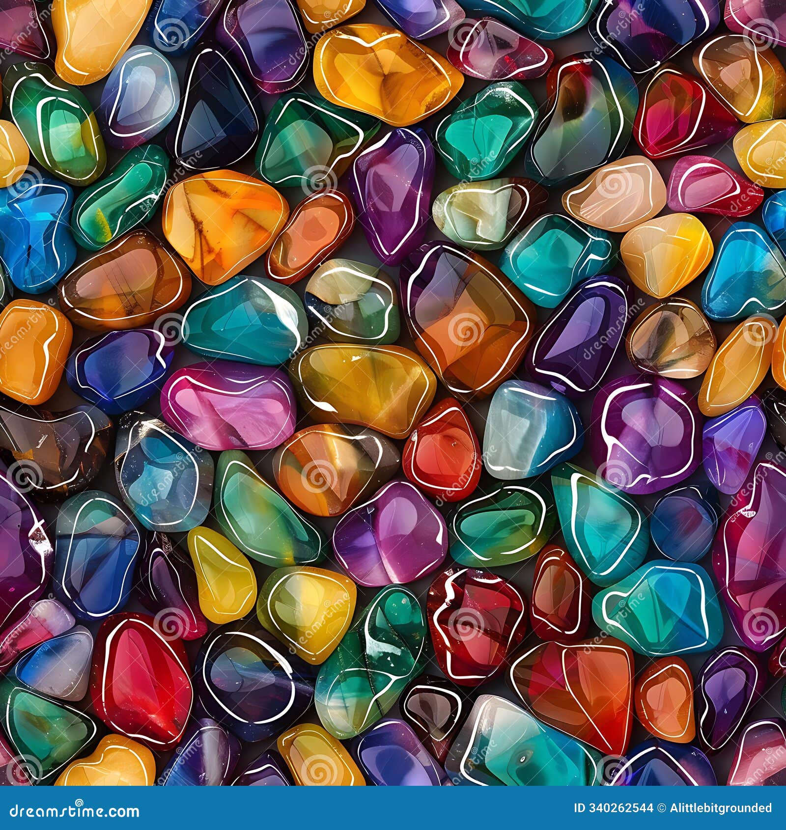 Polished Raw Gemstones Repeating Pattern Stock Illustration ...