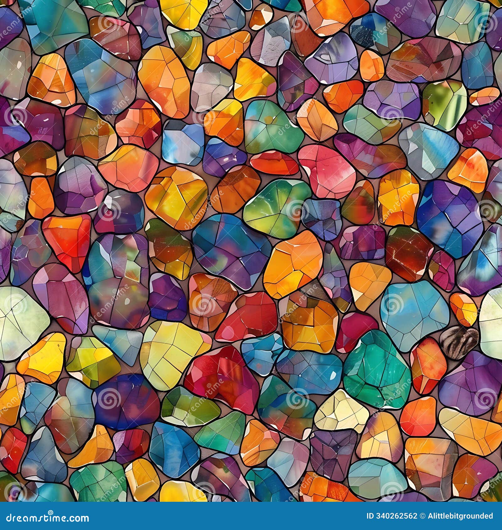 Polished Raw Gemstones Repeating Pattern Stock Illustration ...
