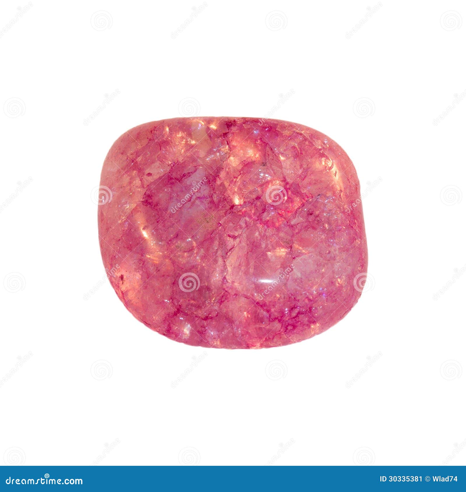 Polished Rose Quartz on White Background Stock Image - Image of pattern ...