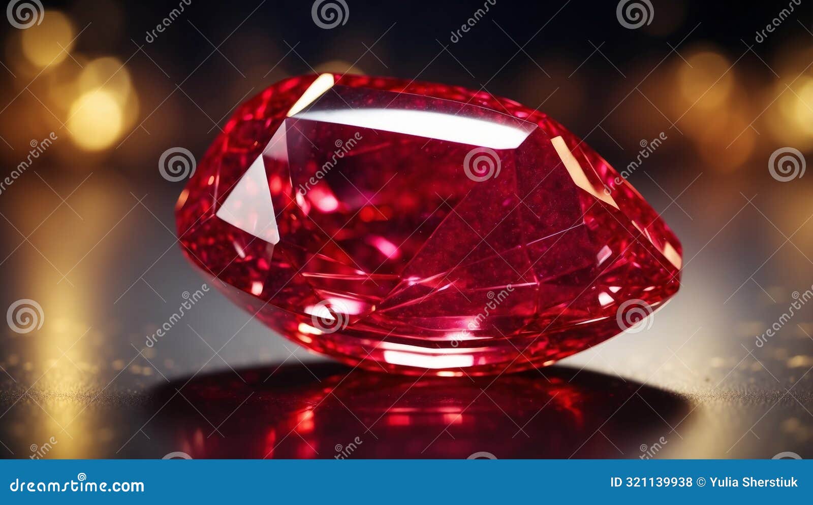 Polished Ruby in Focus a Radiant Symbol of Luxury and Elegance. Stock ...