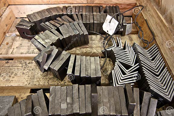Polished Sheet Metal Segments and Angle Stock Image - Image of ...
