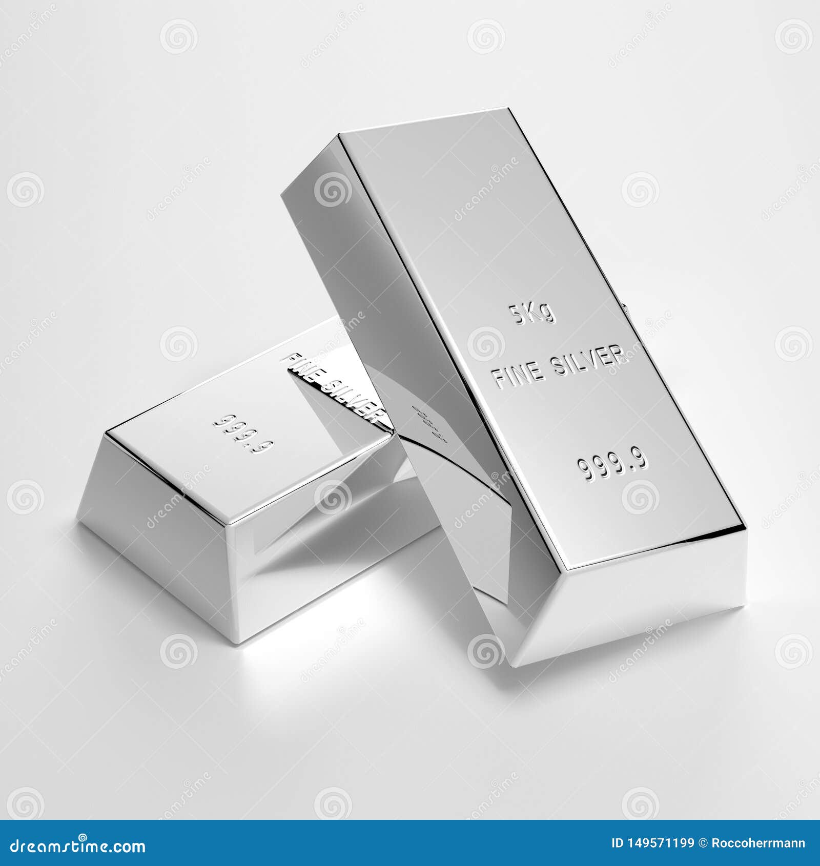 Polished Silver Bars on Table Top - Illustration Stock Illustration ...