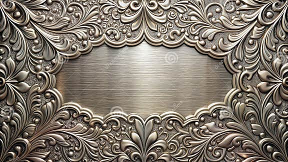 Polished Silver Metal Pattern with Intricate Design Generative by AI ...