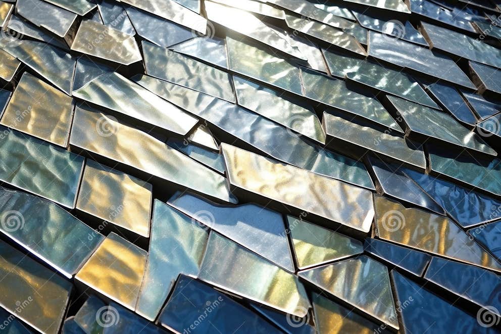 Polished Slate Tile Reflecting Sunlight for a Sheen Effect Stock Image ...