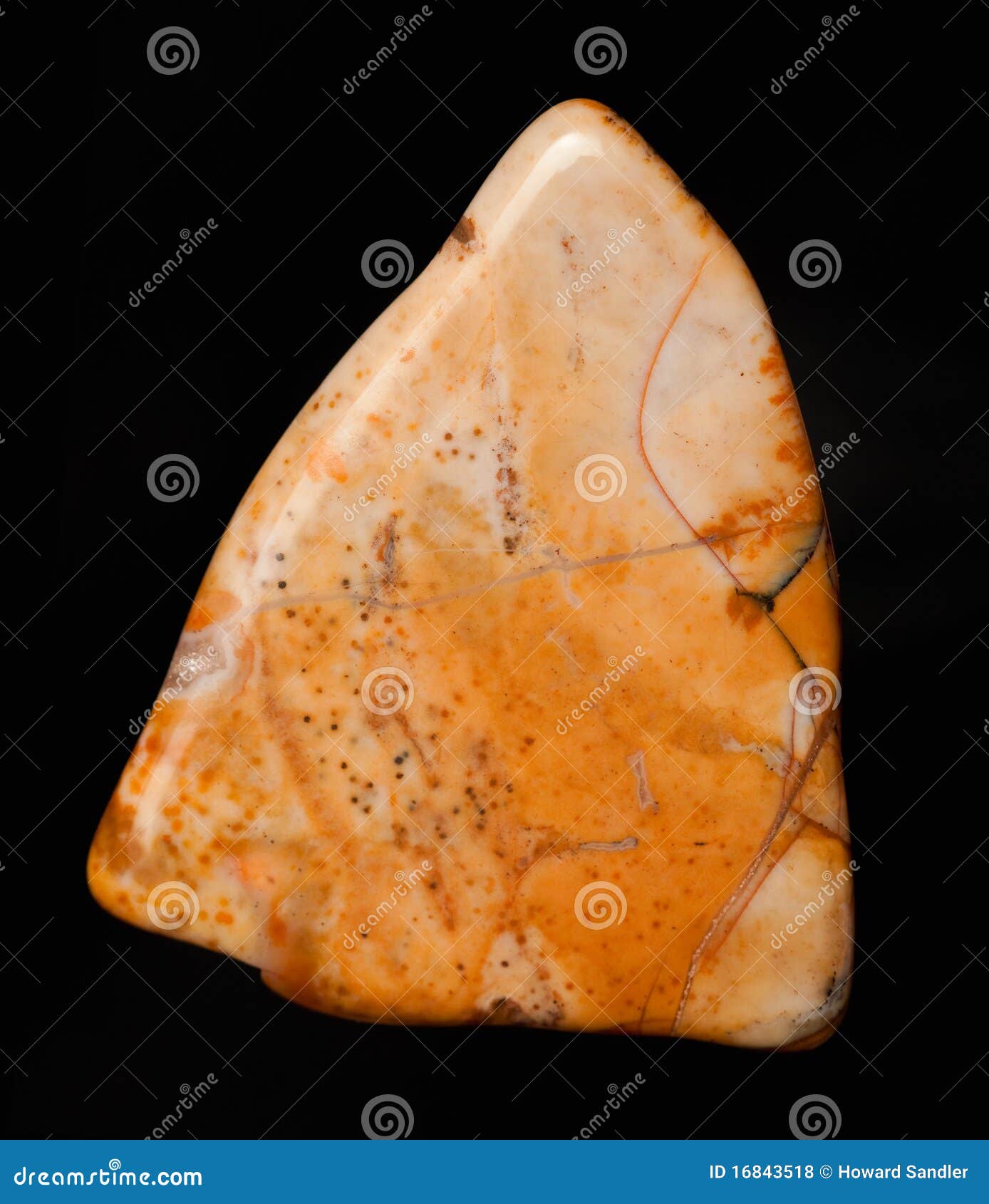 Polished stone stock photo. Image of orange, mineral - 16843518