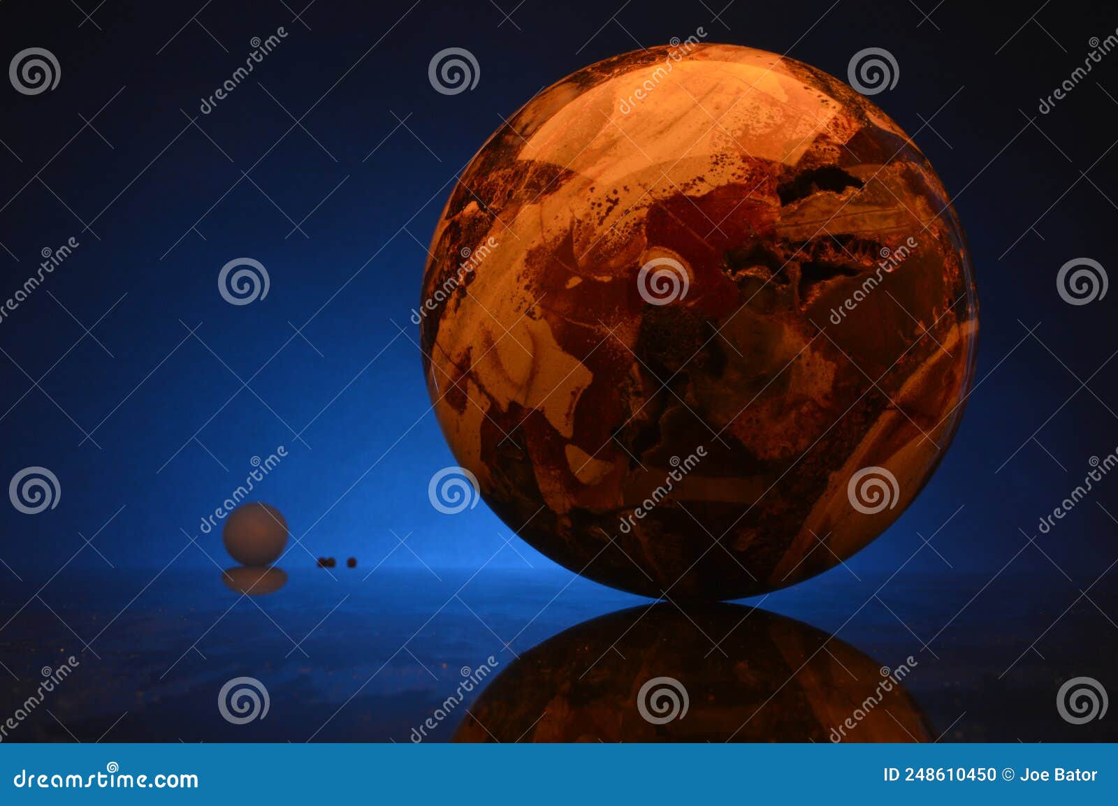 Polished Stone Sphere As Sculpture Stock Photo - Image of worldly ...