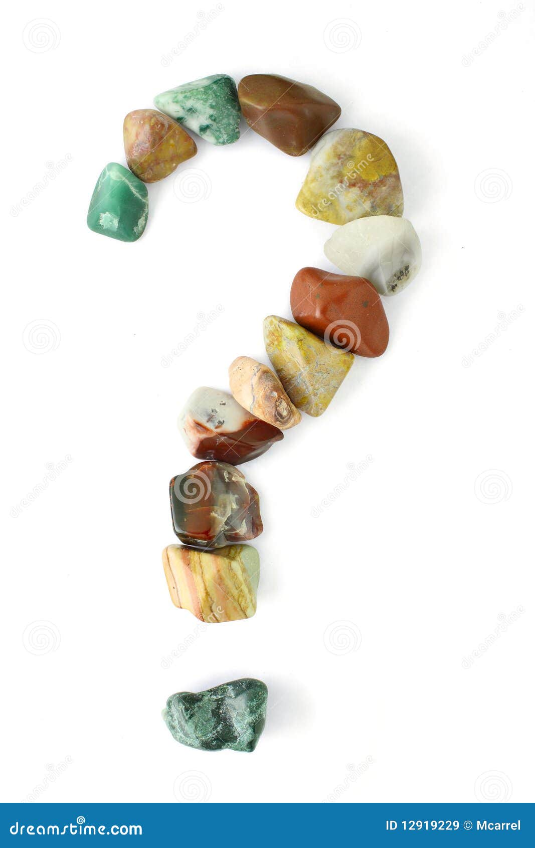 Polished Stones Question Mark Stock Image - Image of help, asking: 12919229