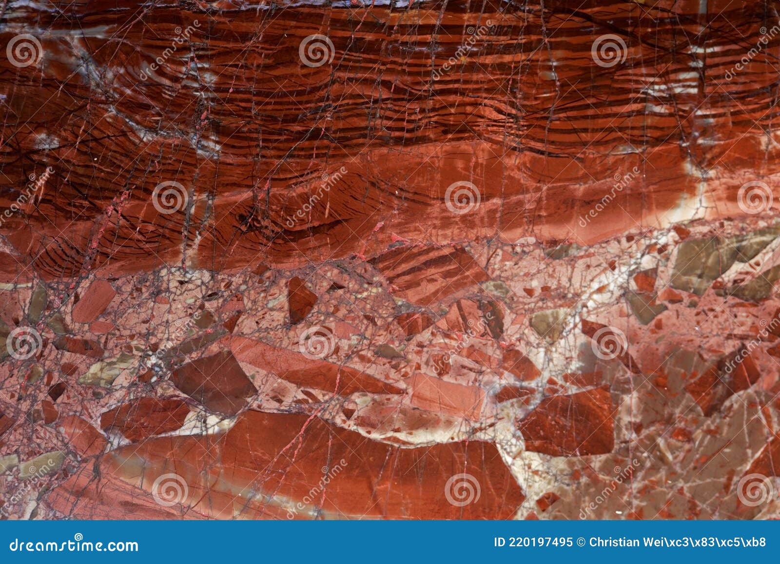 The Polished Surface of a Radiolarite Rock Stock Image - Image of ...
