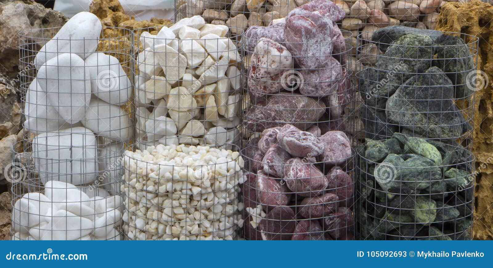 Polished Colored Marble Pebbles and Semi-precious Stones Background ...