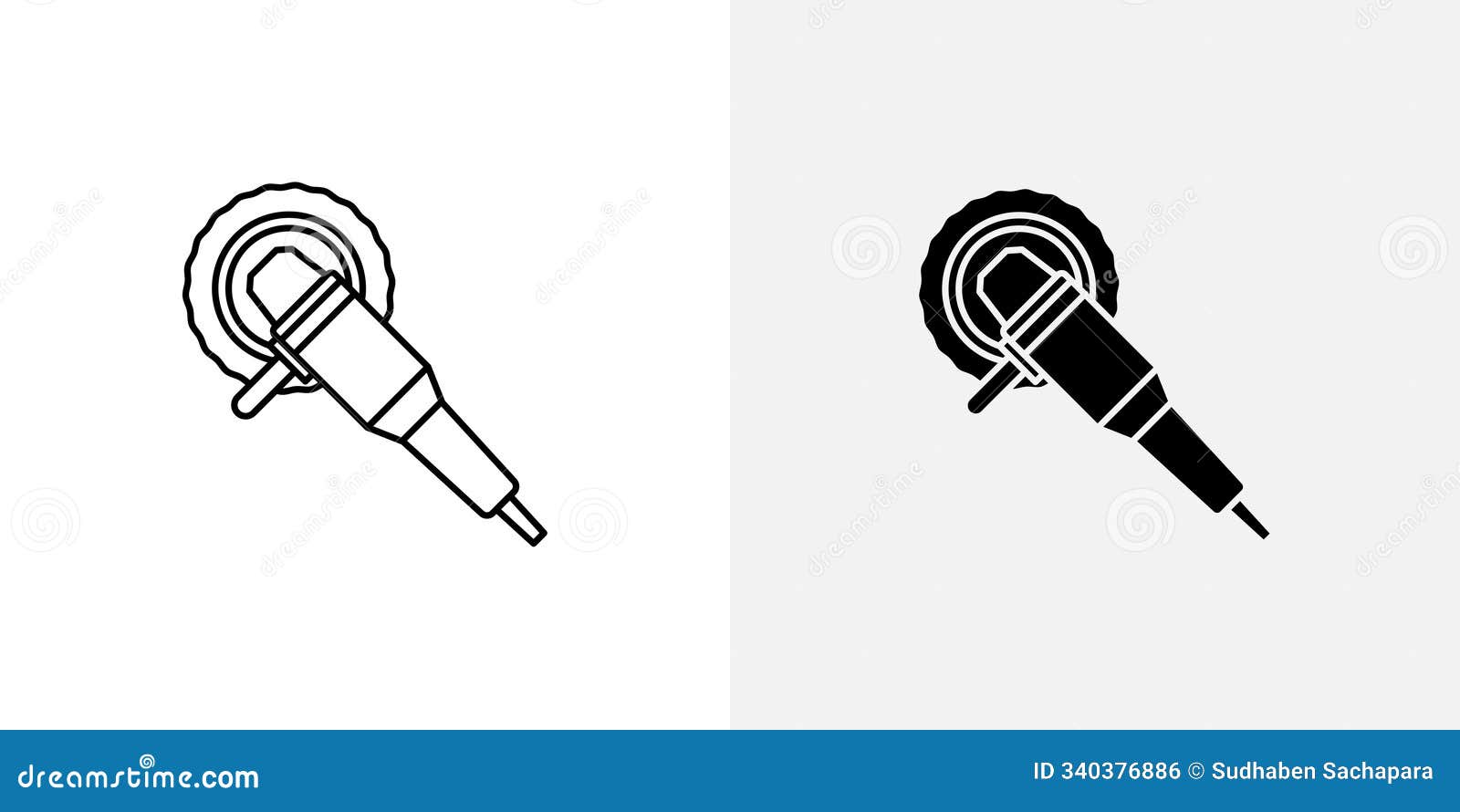 Polisher vecor icon set stock vector. Illustration of outline - 340376886