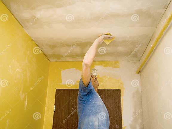 Polishing ceiling stock photo. Image of hall, modernise - 2746708