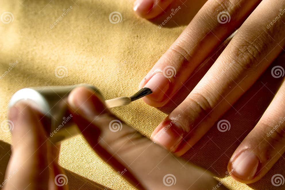 Polishing Fingernails stock image. Image of makeup, finger - 1715077